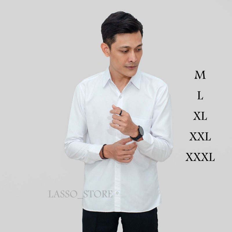 Jual Kemaja Putih Polos | Kemeja Formal | Kemeja putih polos pria ...