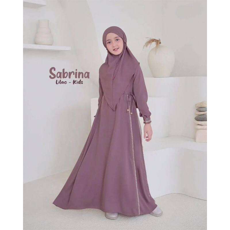 Jual Sabrina kids gamis anak perempuan tanggung bahan crinkle airflow ...