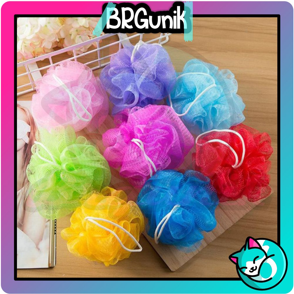 Jual BRGUNIK Spons Mandi Jaring Rainbow Spon Sponge Shower Gel Spons ...