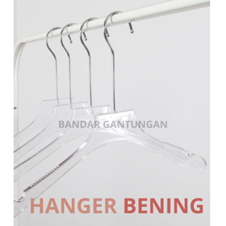 Jual Hanger Akrilik Bening Tebal Gantungan Baju Tebal Bening Hanger ...