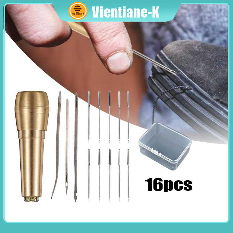 Jual Alat Jahit Sepatu 15PCS Canvas Kulit Sewing Shoes Repair Stitcher ...