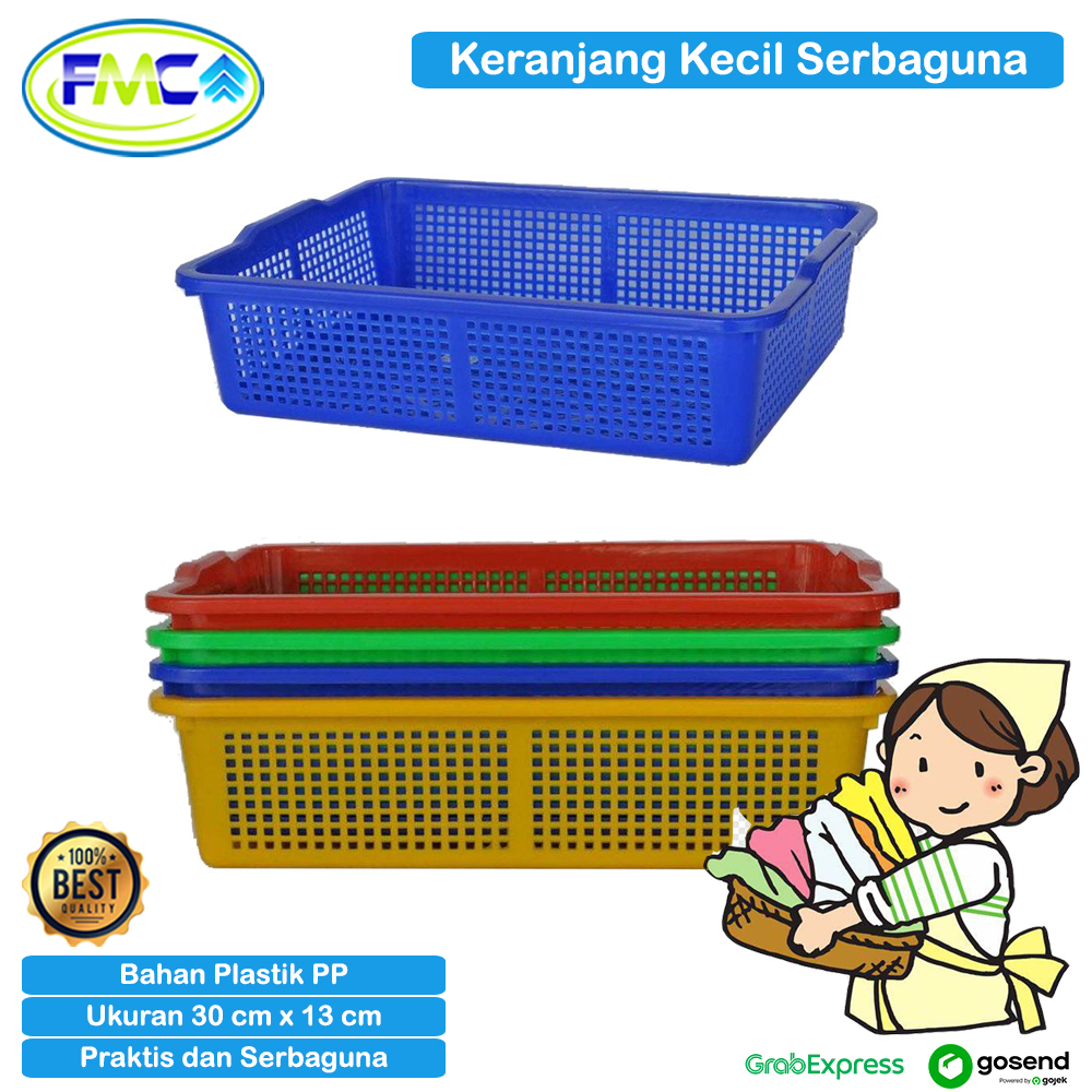 Jual Keranjang Plastik Kecil Serbaguna Kotak Wadah Buah Sayur Tempat ...