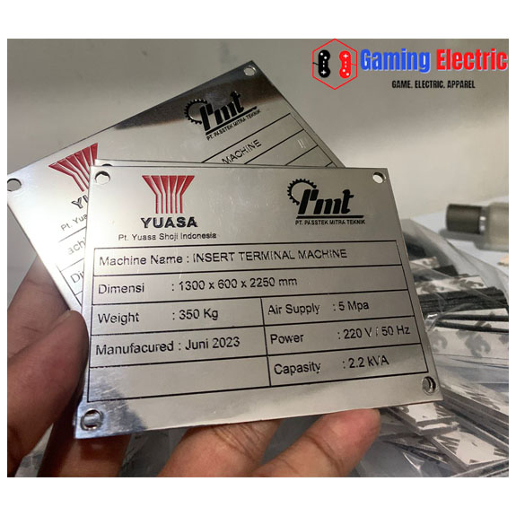 Jual name plate panel / Name Tag Stainless Ukuran 14 x 7 cm | Shopee ...