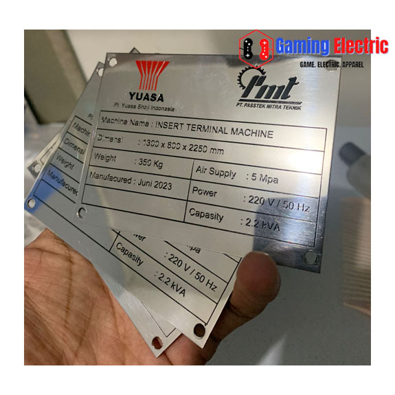 Jual name plate panel / Name Tag Stainless Ukuran 14 x 7 cm | Shopee ...