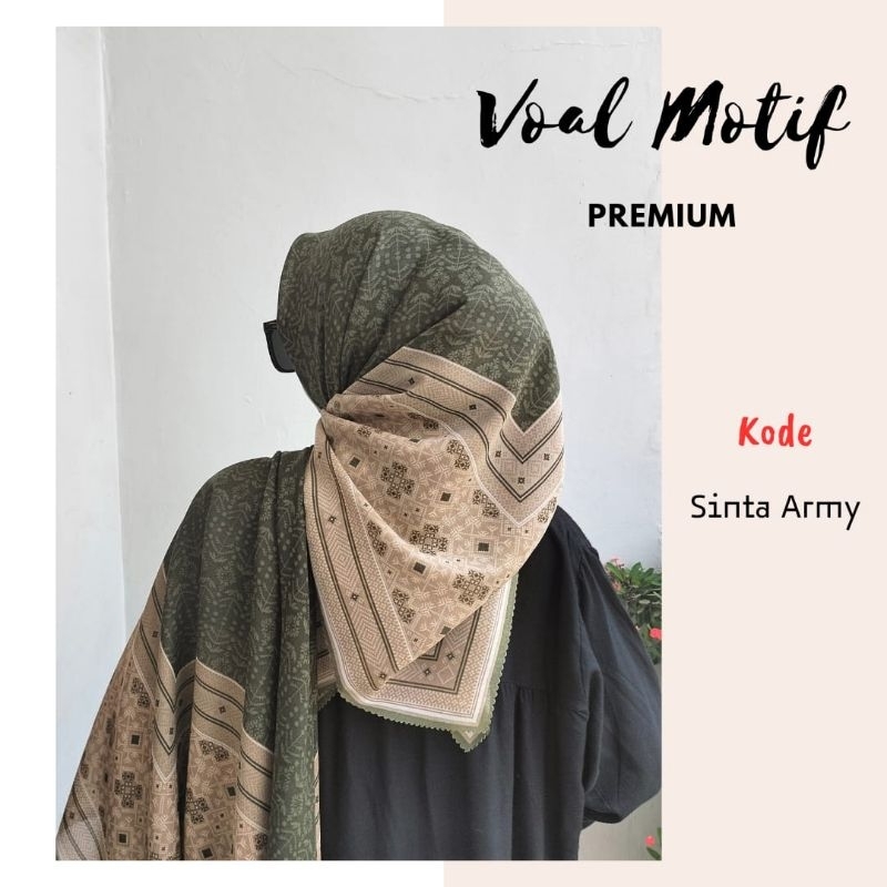 Jual hijab motif voal premium sinta series | Shopee Indonesia