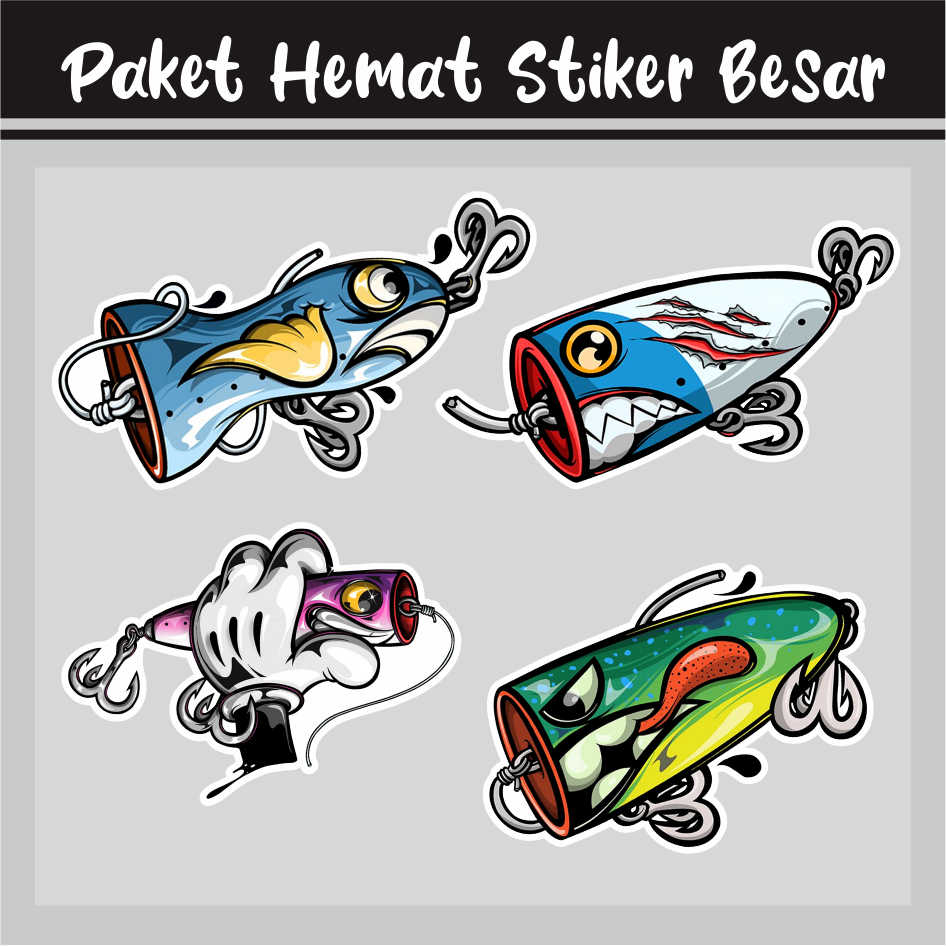 Jual Paket Stiker Cuting Mancing Tackle Box Kotak Lure Sticker Cutting ...