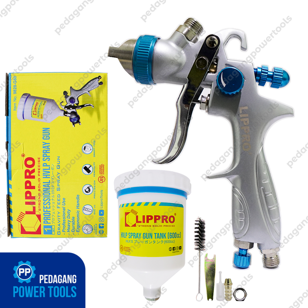 Jual LIPPRO 9828-G60 Air Spray Gun HVLP 600 cc Alat Semprotan Cat ...