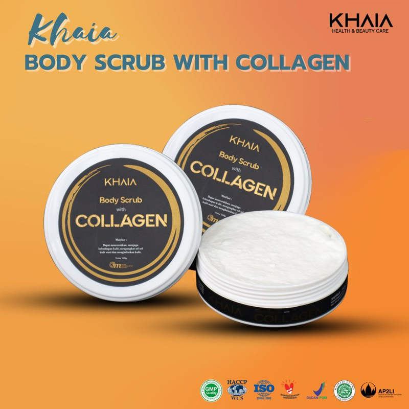 Jual Pencerah Kulit Perontok Daki Kulit Badak KHAIA COLLAGEN BODY SCRUB ...