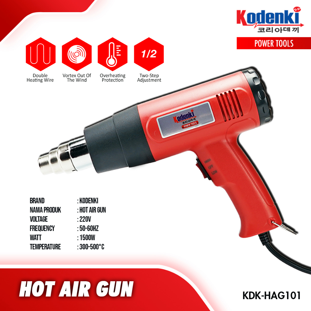 Jual Mesin Hot Gun Blower Tangan Heat Gun Mesin Pemanas Plastik Srink ...