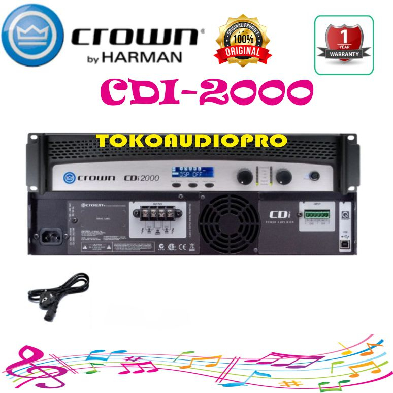 Jual Power Crown CDi2000 Power Amplifier Original Crown CDI-2000 ...