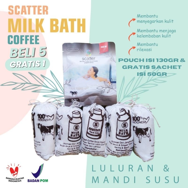 Jual PAKET TRIAL 6 PCS Scatter Scrub Milkbath LULUR MANDI SUSU MILK ...