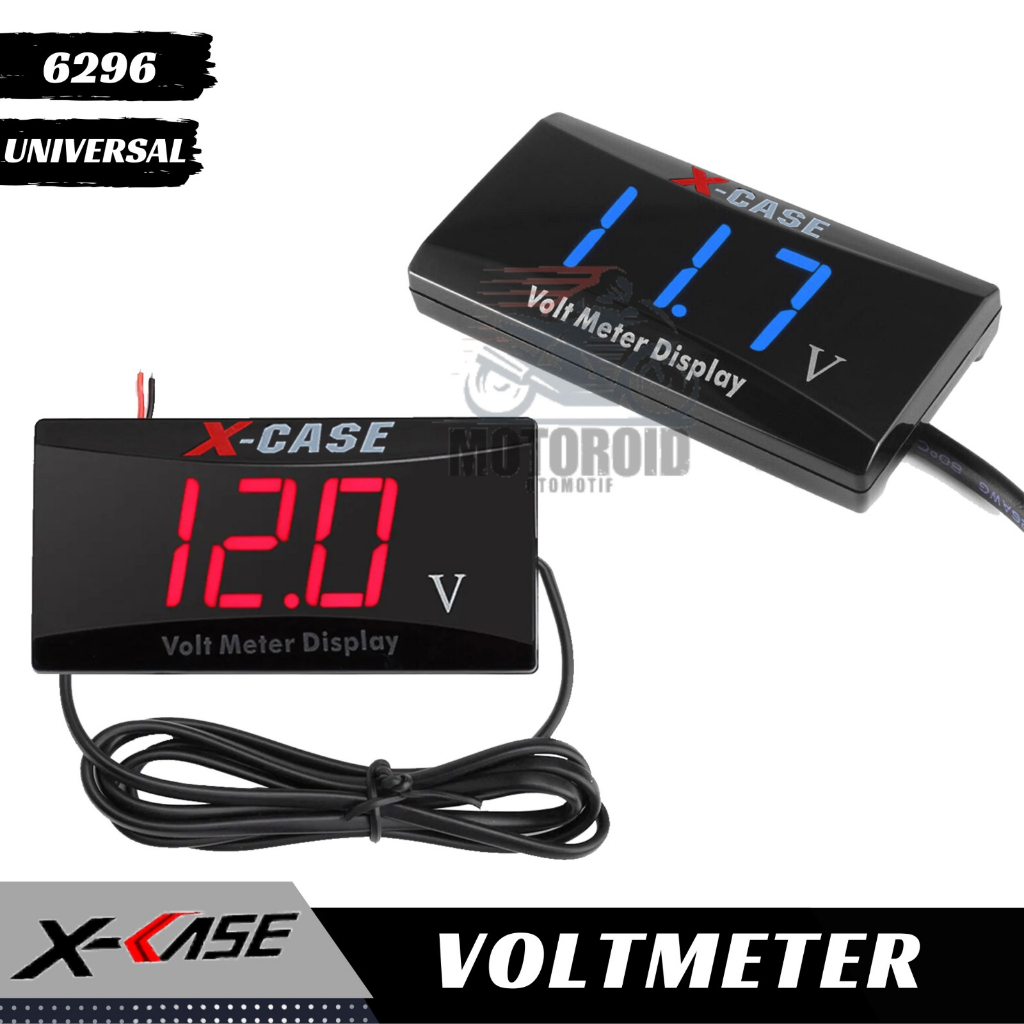 Jual Voltmeter Mini Bulat Pengukur Aki Listrik Digital Waterpoof Xcase Motor Universal motor ...