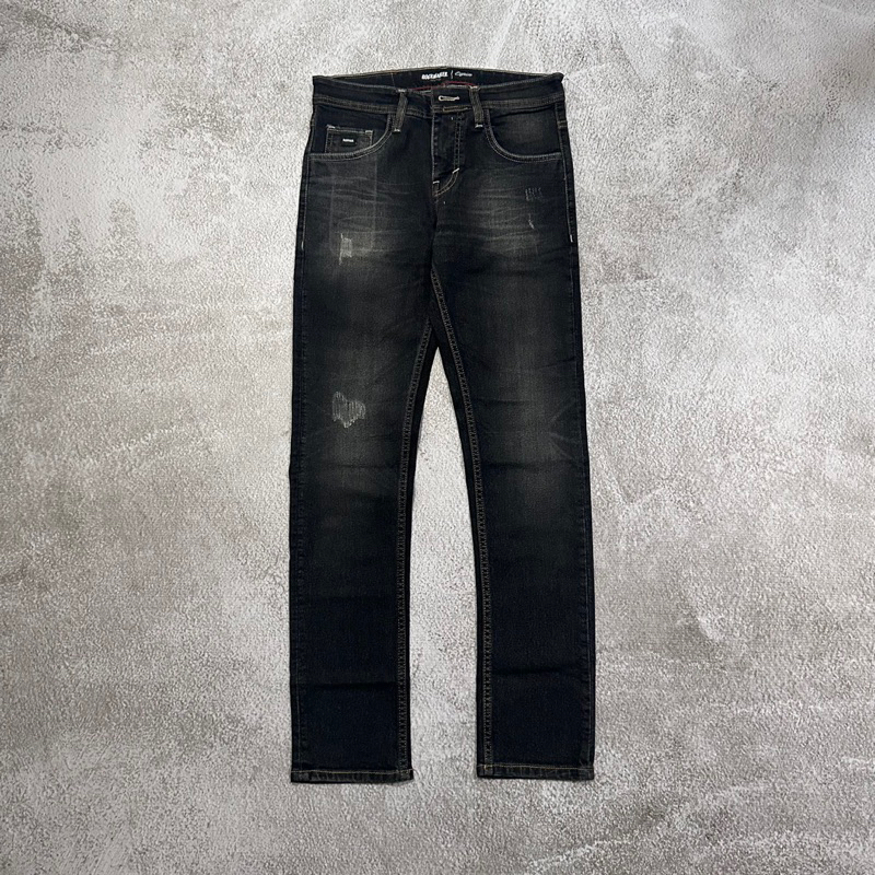Jual CELANA JEANS DENIM RKMR / HITAM WASH RIPPED / ACCENT RBL | Shopee ...