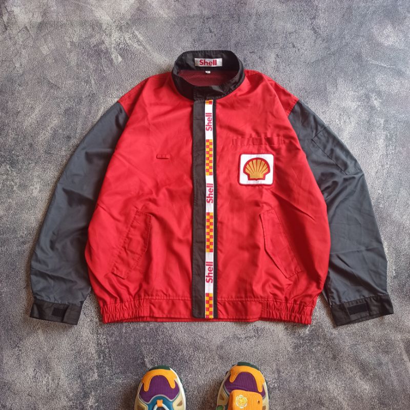 Jual "SHELL VINTAGE RACING JACKET - RED, SIZE ON TAG L" | Shopee Indonesia