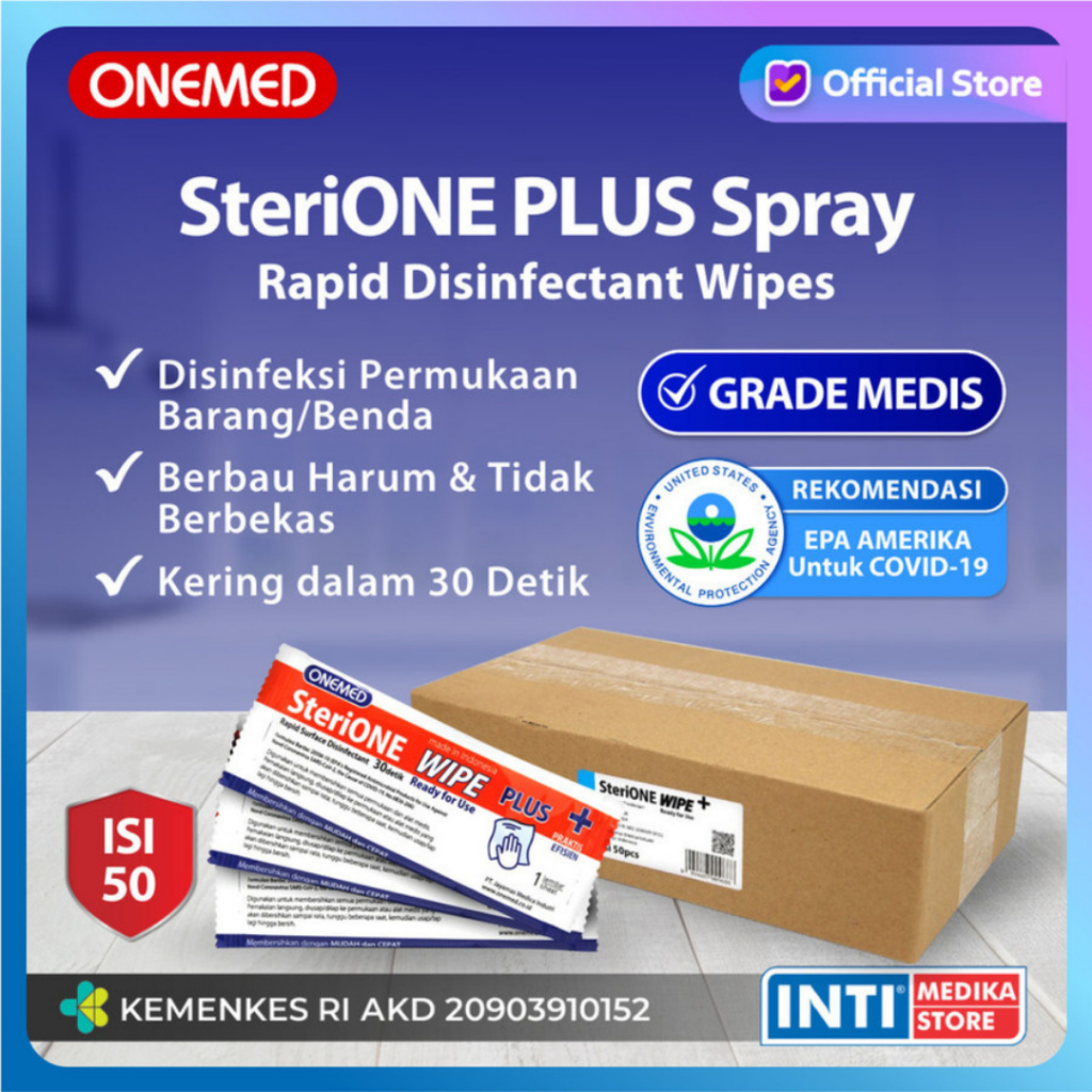 Jual ONEMED - Disinfektan SteriOne Wipe PLUS | Tisu Basah | Tissue BOX ...