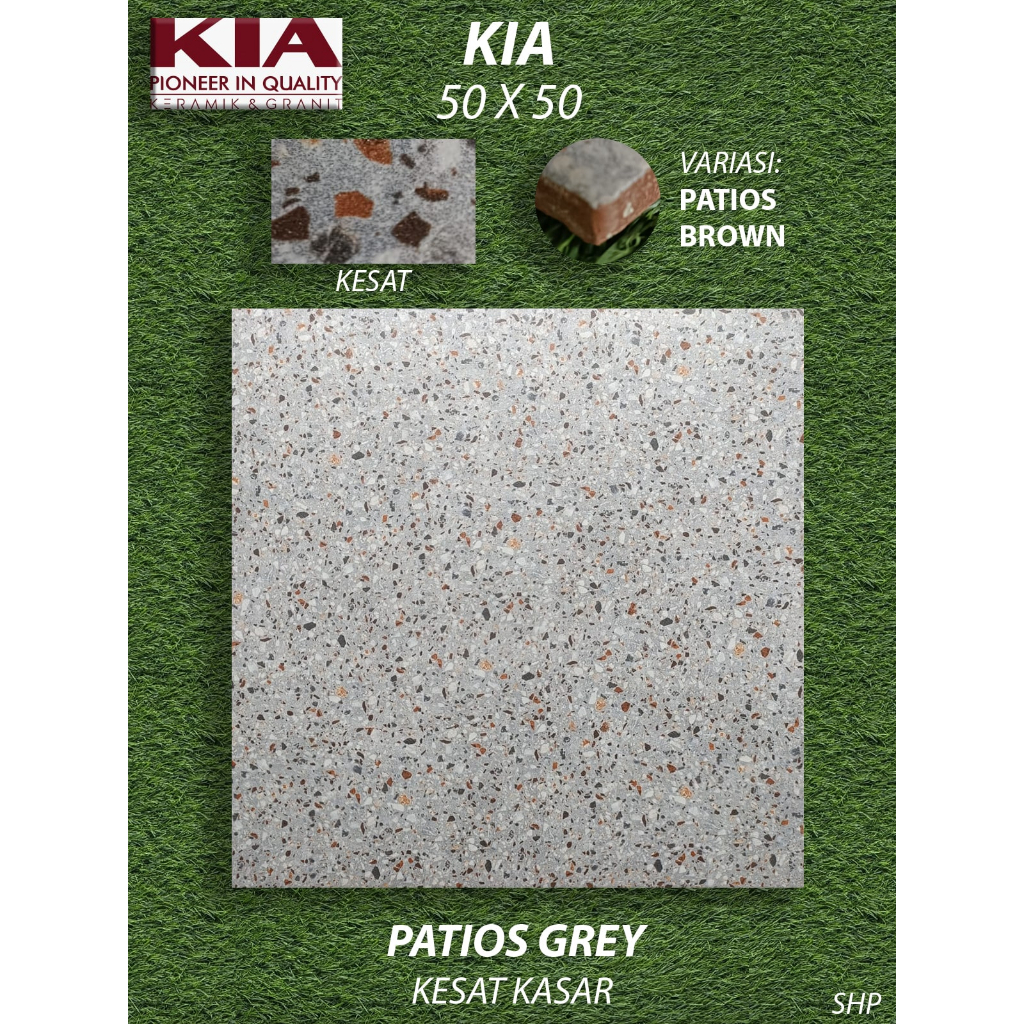 Jual Keramik Lantai 50X50 KIA Patios Grey Kesat KW1 Pekanbaru Riau ...