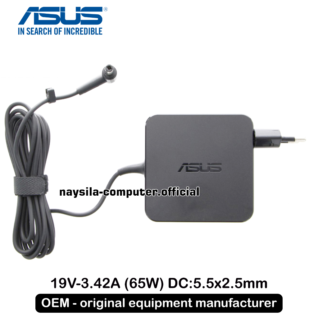 Jual Adaptor Laptop Charger Original Asus 19V - 3.42A 65W ADP-65DW C Kotak | Shopee Indonesia