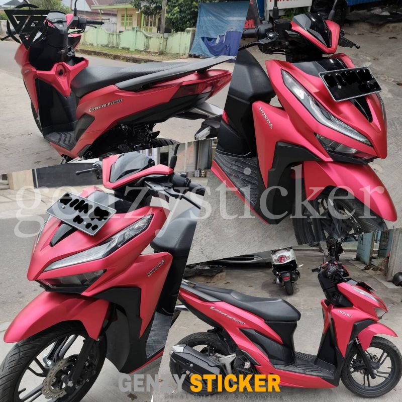Jual stiker skotlet merah satin metalik doff sticker merah chrome matt ...