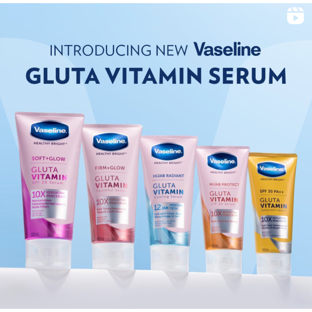 Jual Vaseline Healthy Bright Gluta Vitamin Body Serum 180ml - ALL VARIANT | Shopee Indonesia