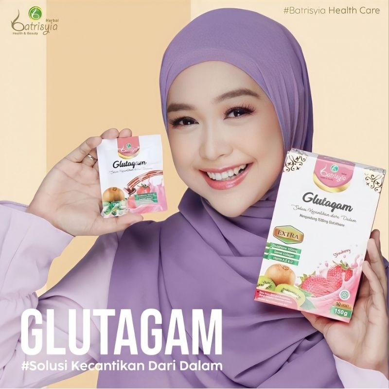 Jual Batrisyia Glutagam 1 box = 10 sachet @15g | Glutathione & Collagen ...