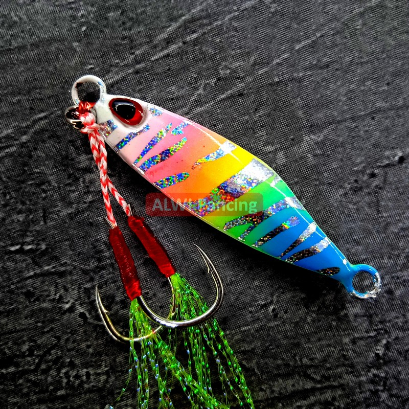 Jual ALWIX Metal JIG + Assist Hook TETRA ZEBRA GID UV 10gr 15gr 20gr ~ Mikro Metal Jig | Shopee ...