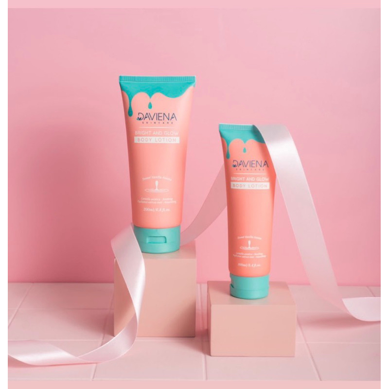 Jual BODY LOTION BRIGHT & GLOW DAVIENA DKINCARE BPOM,Original,pencerah ...