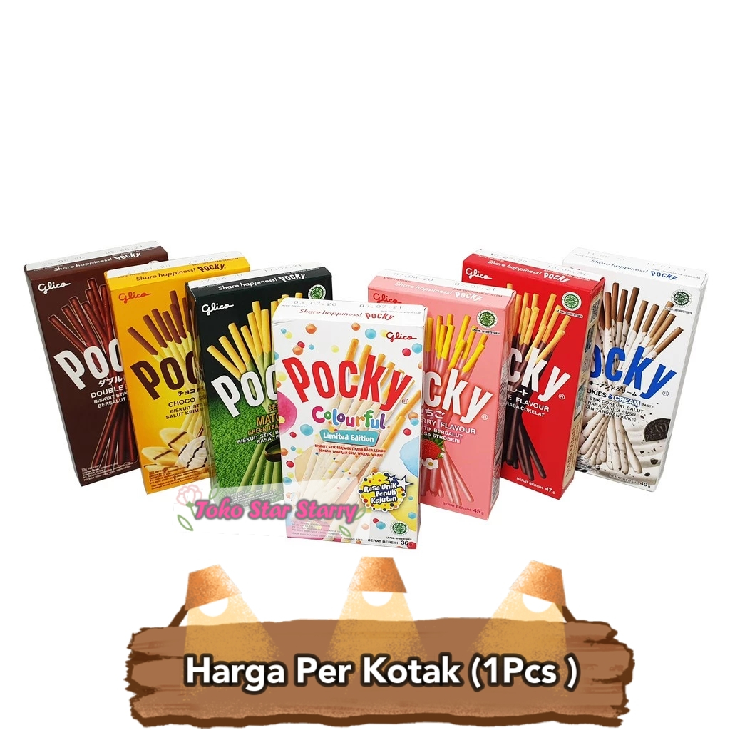 Jual [Per Kotak] Pocky 1 Box Stick Coklat 33gr - 47gr / Strawberry ...
