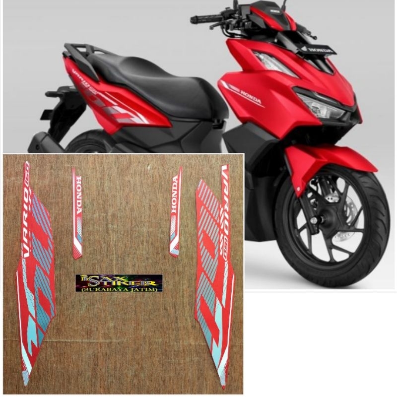 Jual Striping Original Honda Vario 160 merah dof tahun 2023 | Shopee ...