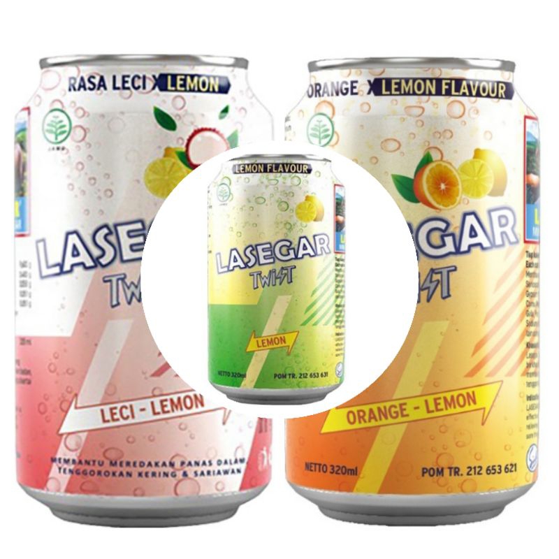 Jual LASEGAR Twist Minuman Penyegar Jeruk X Lemon X Leci 320 ml ...