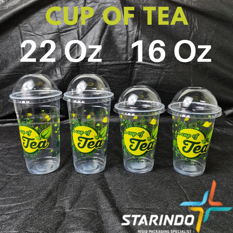 Jual Gelas Cup Of Tea sablon Starindo 16oz / Tanpa Tutup | Shopee Indonesia