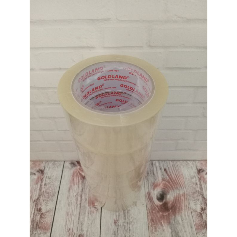 Jual Opp Lakban solasi tape isolasi bening coklat cokelat 2 inch 45mm 100yard 100 yard | Shopee ...