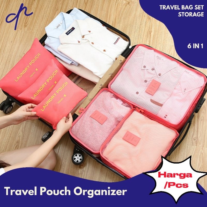 Jual [D.N] TRAVEL POUCH ORGANIZER 6IN1 / PENYIMPANAN KOPER / TRAVEL SET ...