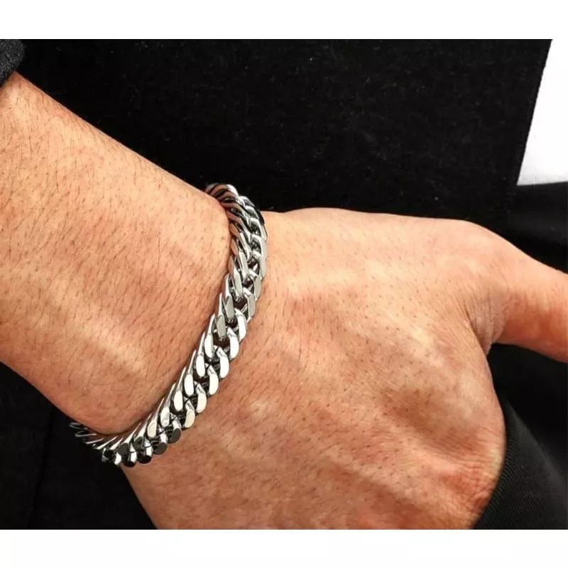 Jual Gelang TITANIUM model rantai rapat terbaru pria dan wanita anti ...
