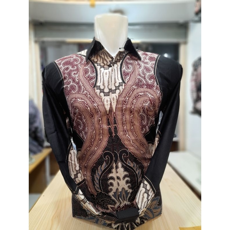 Jual Batik Puring Pria Lengan Panjang Ping salam reguler bahan katun ...