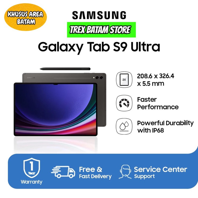Jual SAMSUNG GALAXY TAB S9 ULTRA 5G 12/512 GB GARANSI RESMI 1 TAHUN ...