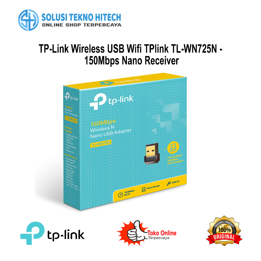 Jual TP-Link Wireless USB Wifi TPlink TL-WN725N - 150Mbps Nano Receiver ...