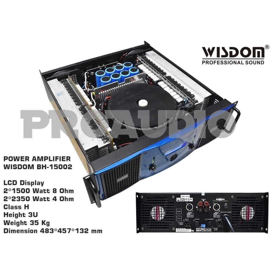Jual Power Amplifier Wisdom BH15002 BH 15002 Original Garansi 1 Tahun ...