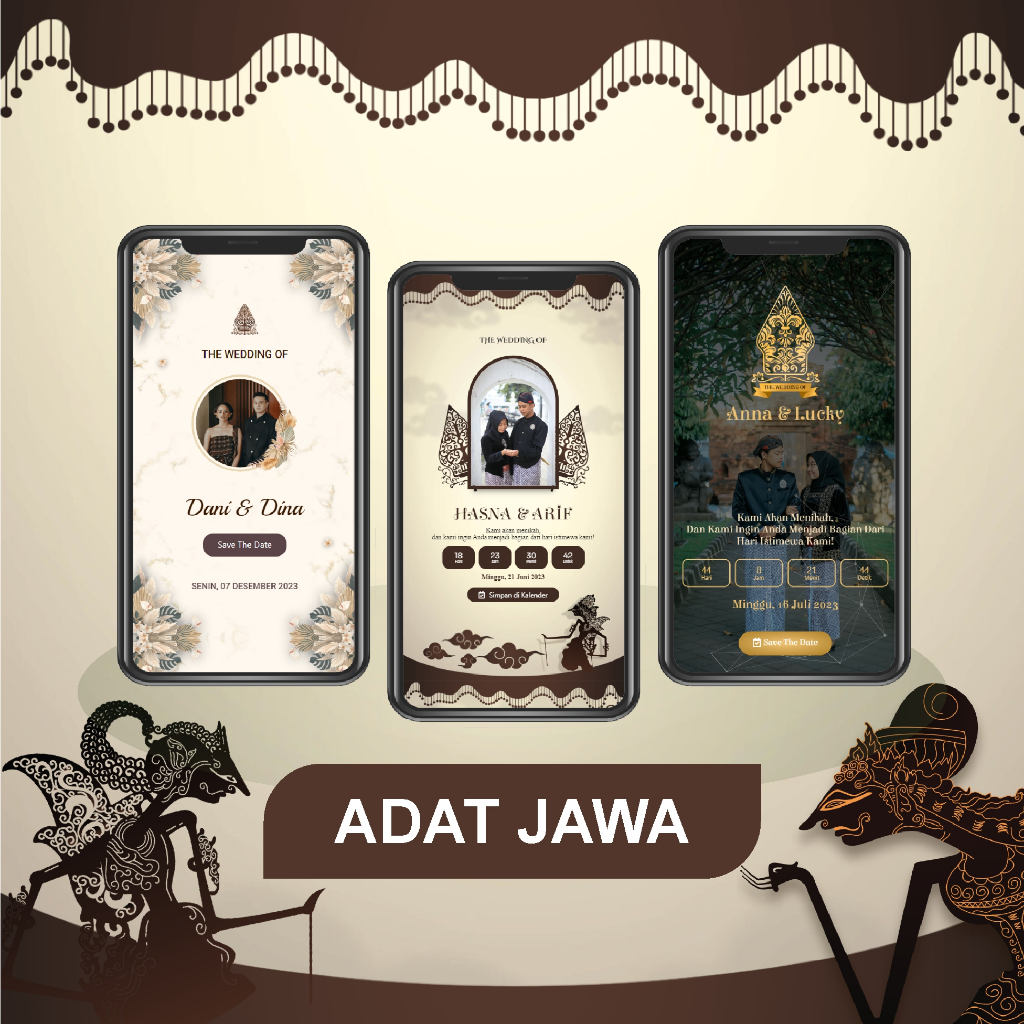 Jual Undangan Pernikahan Website Adat Jawa Tema Wayang - Gasnikah ...