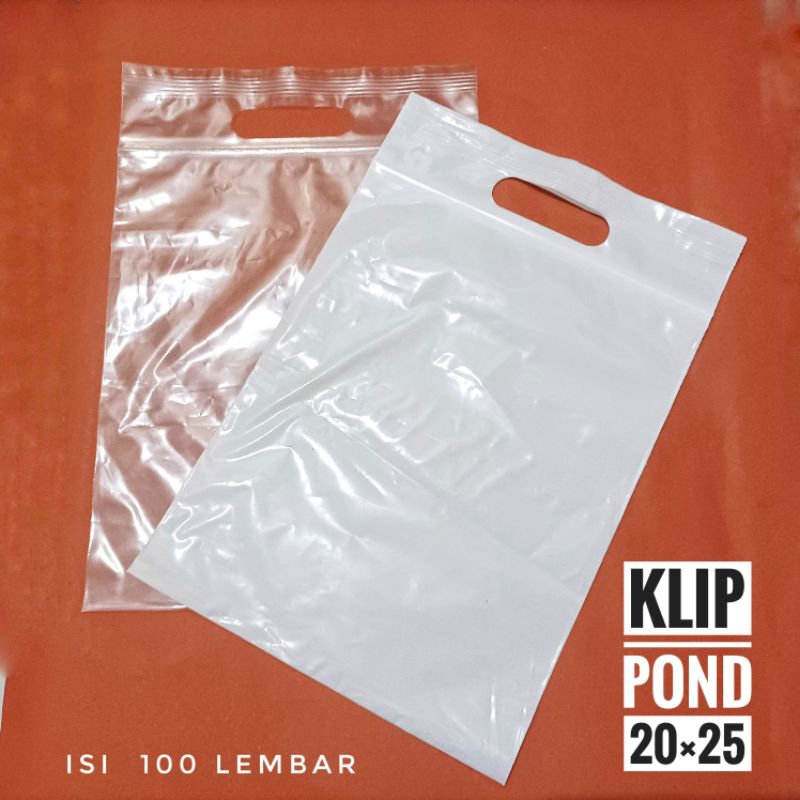 Jual Plastik Klip Pond 20×25cm Bening dan Putih Susu/Plastik Klip Oval ...