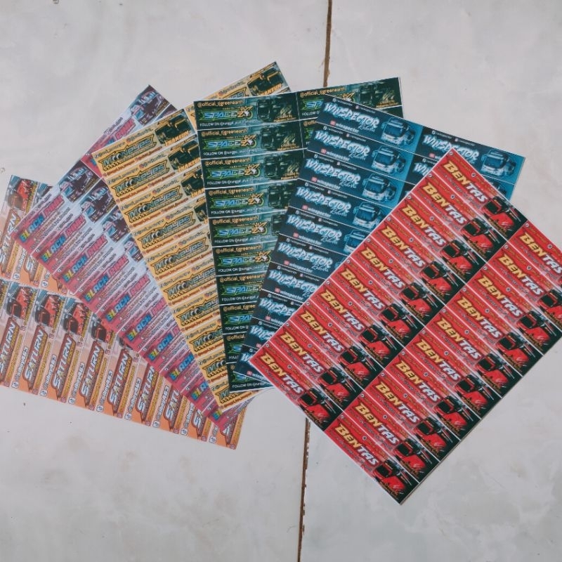 Jual stiker bus mania panjang / sticker buss viral basuri | Shopee ...
