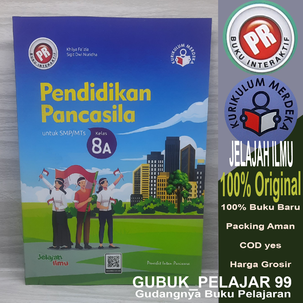 Jual Buku Interaktif PR PENDIDIKAN PANCASILA 8A Kelas 8 Semester 1 SMP/MTs Kurikulum Merdeka ...