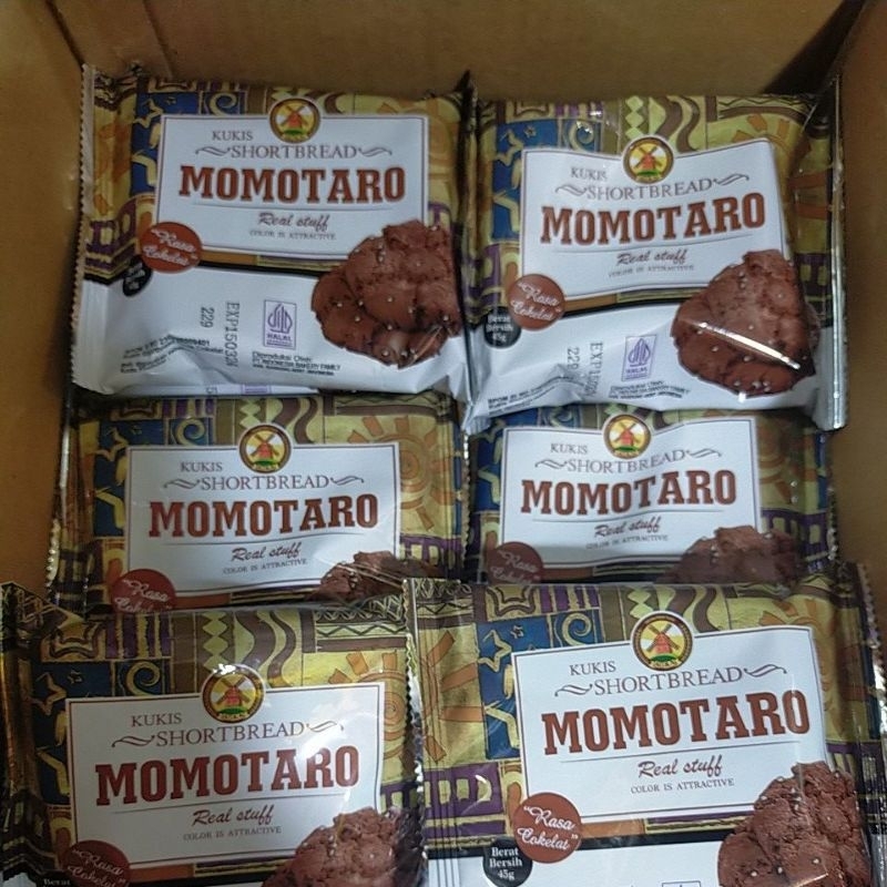 Jual momotaro kukis rasa coklat (10 bungkus) | Shopee Indonesia