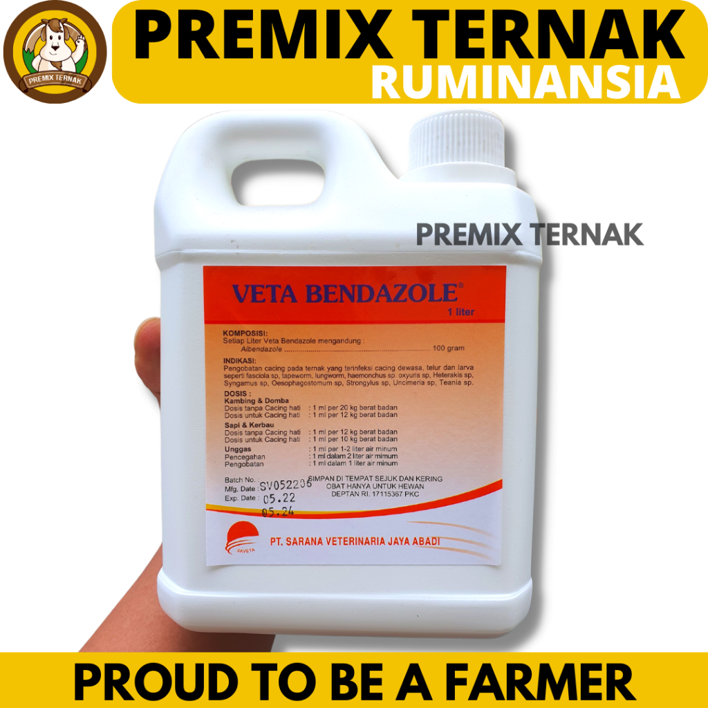 Jual VETA BENDAZOLE 1Liter - Obat Cacing Cair Pasta Oral Untuk Ternak ...