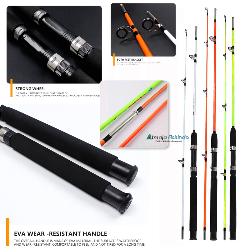 Jual Joran Pancing Fiber Solid Spinning Crocodile 210cm - 135cm Gagang Pancing EW054 | Shopee ...