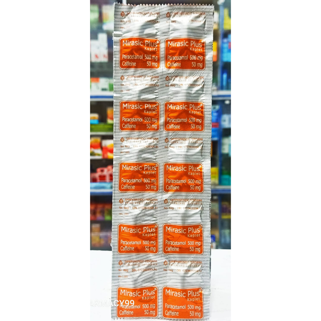 Jual Mirasic Plus 550MG 𝟏 𝐒𝐓𝐑𝐈𝐏 𝐈𝐒𝐈 𝟏𝟎 𝐊𝐀𝐏𝐋𝐄𝐓 - Meredakan Demam, Pusing ...