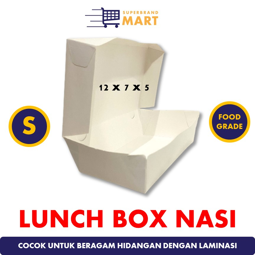 Jual Lunch Box Ivory Kotak Dus Nasi Ukuran Small Food Grade Kotak Nasi ...