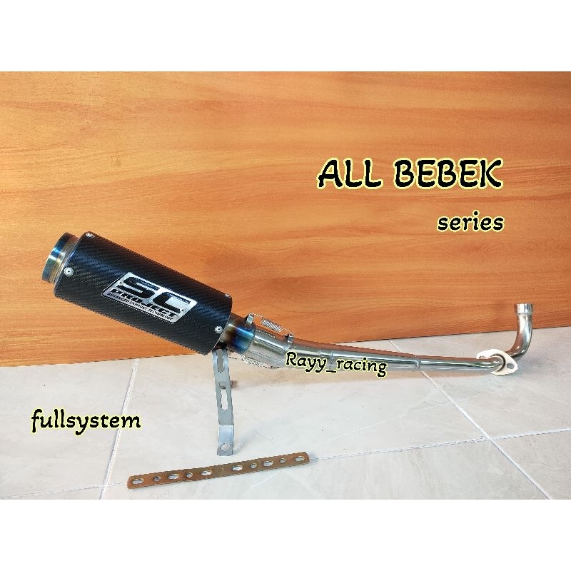 Jual knalpot racing SC PROJECT KARBON untuk motor BEBEK ALL VARIAN/TYPE. jupiter z.vega R.supra ...