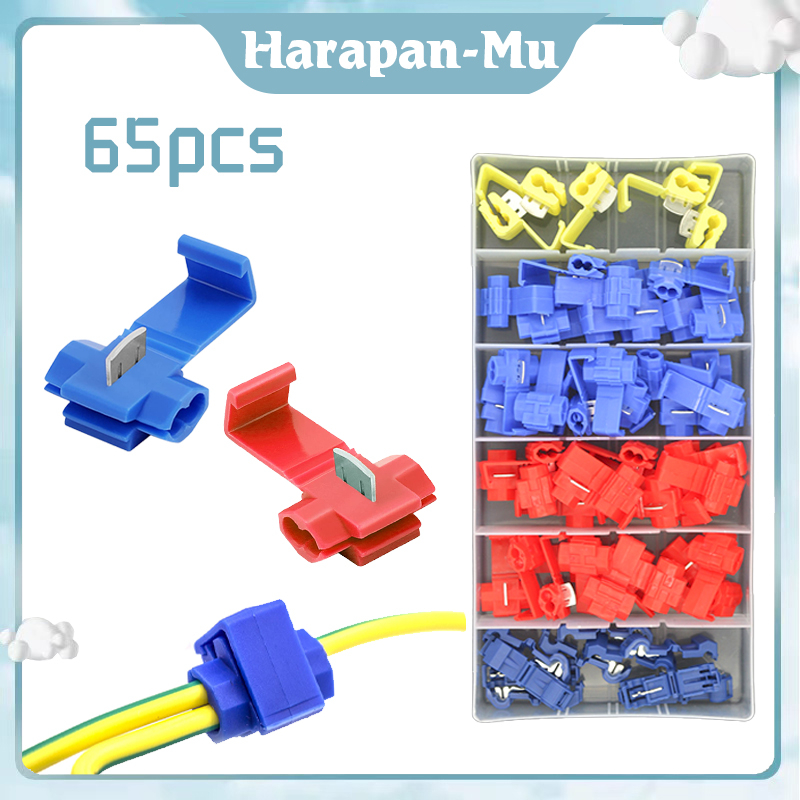 Jual 65 Pcs Kabel Terminal Quick Connector Cable Jumper Connector Snap ...