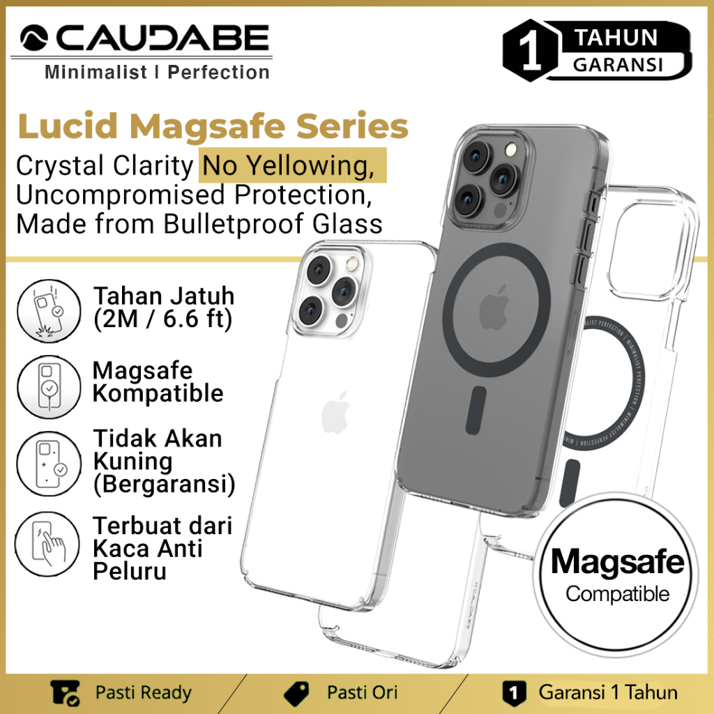 Jual Case iPhone 13 Pro Max / 13 Pro / 13 / 13 Mini Caudabe Lucid Clear ...