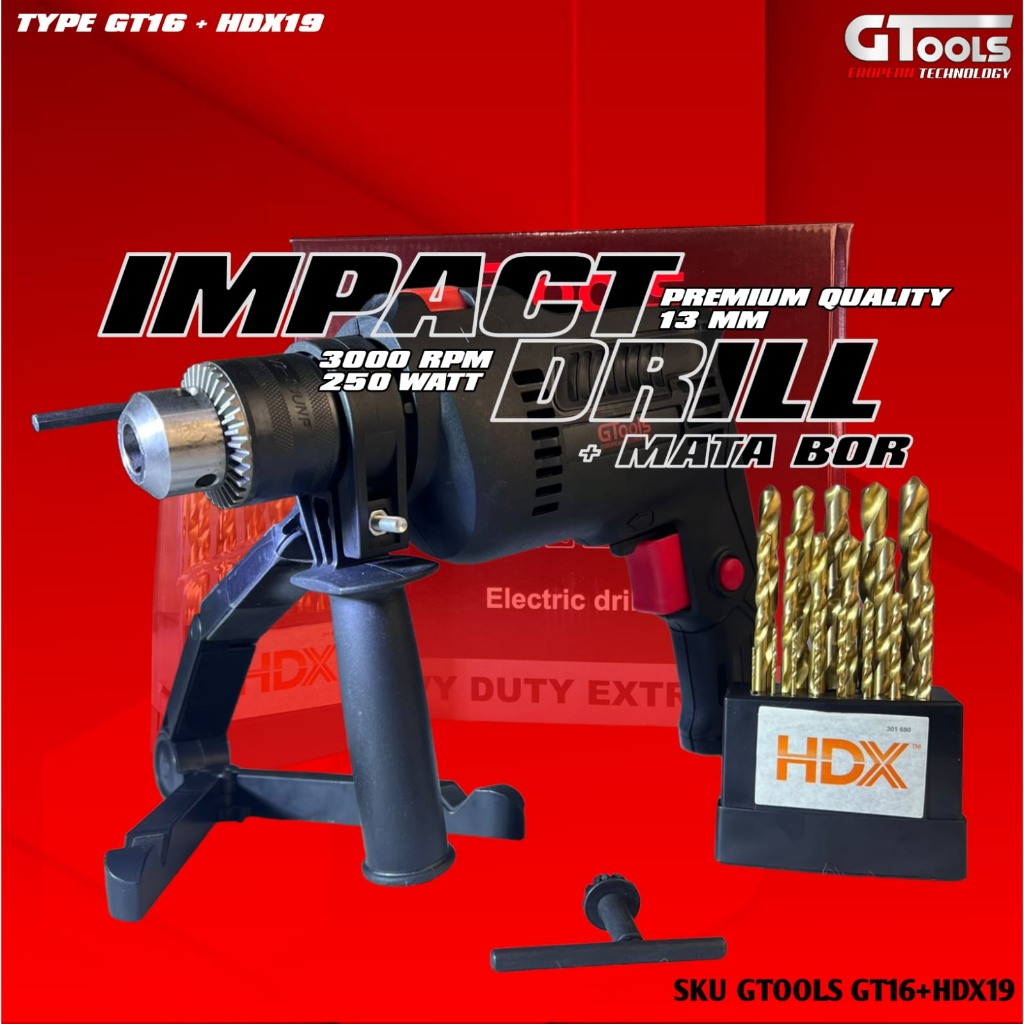Jual Cod GTOOLS bor beton 13mm garansi resmi bonus mata bor besi HDX dari Amerika type GT16 ...